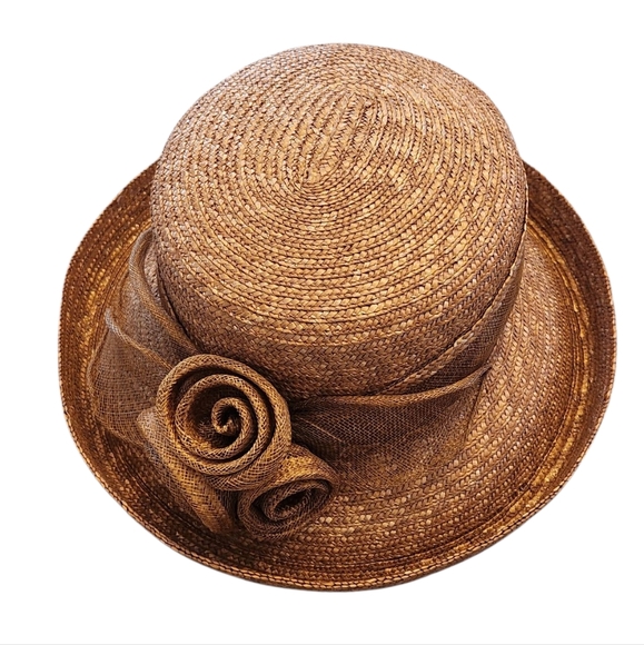 betmar | Accessories | Betmar New York Vintage 0 Straw Hat With Floral ...